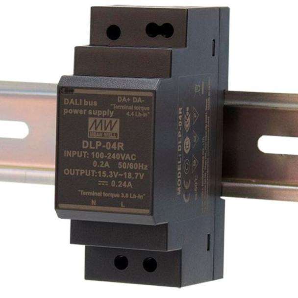 MEAN WELL DLP-04R DALI Power Supply 3.84W 16V 240mA DIN Rail Style ...